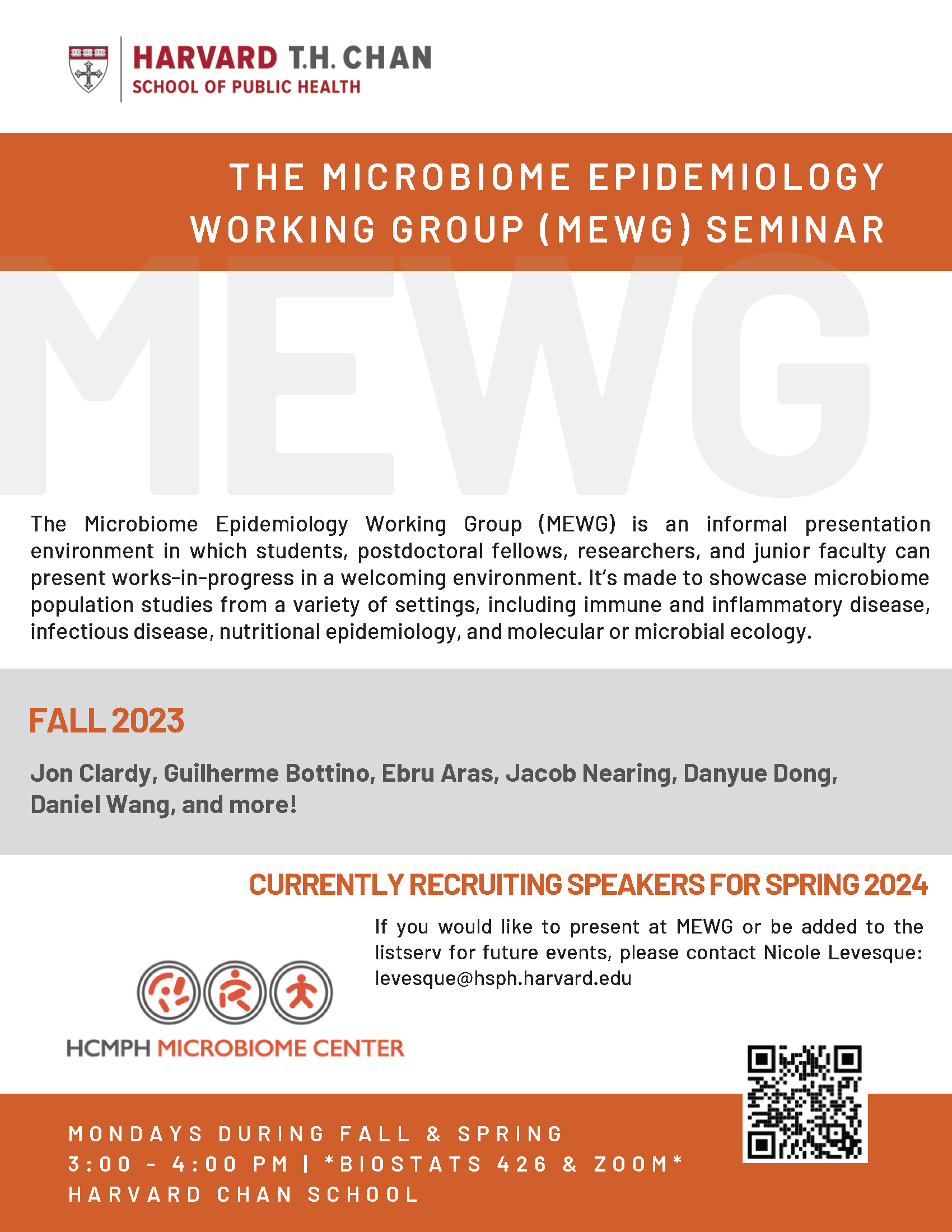 Microbiome Epidemiology Working Group Seminar | Harvard T.H. Chan ...