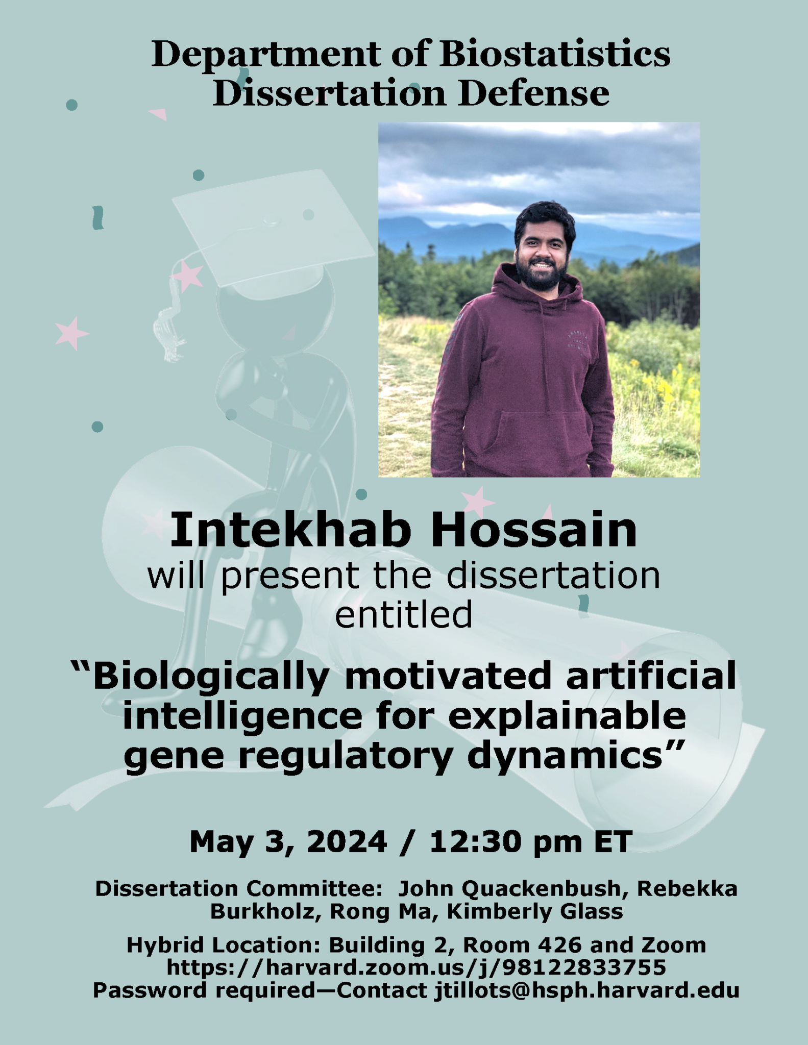 Dissertation Defense - Intekhab Hossain | Harvard T.H. Chan School of ...