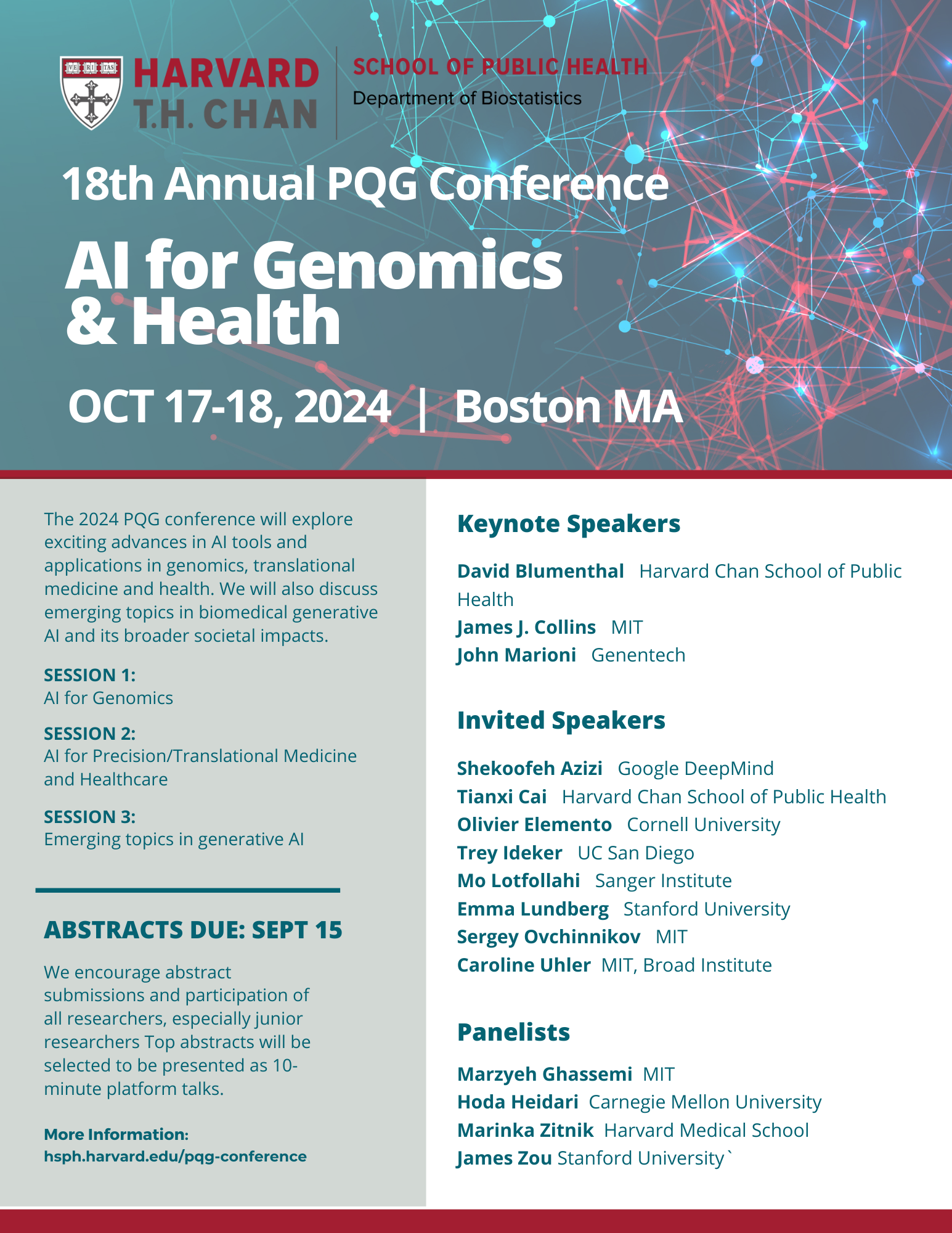2024 PQG Conference - 10/17 | Harvard T.H. Chan School of Public Health