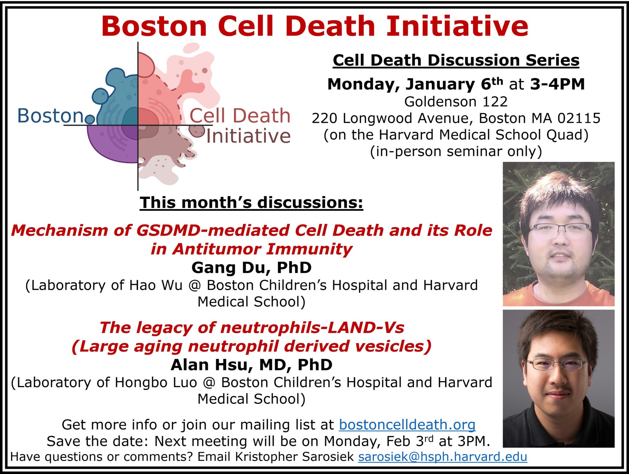 Previous Discussions | Boston Cell Death Initiative | Harvard T.H. Chan ...