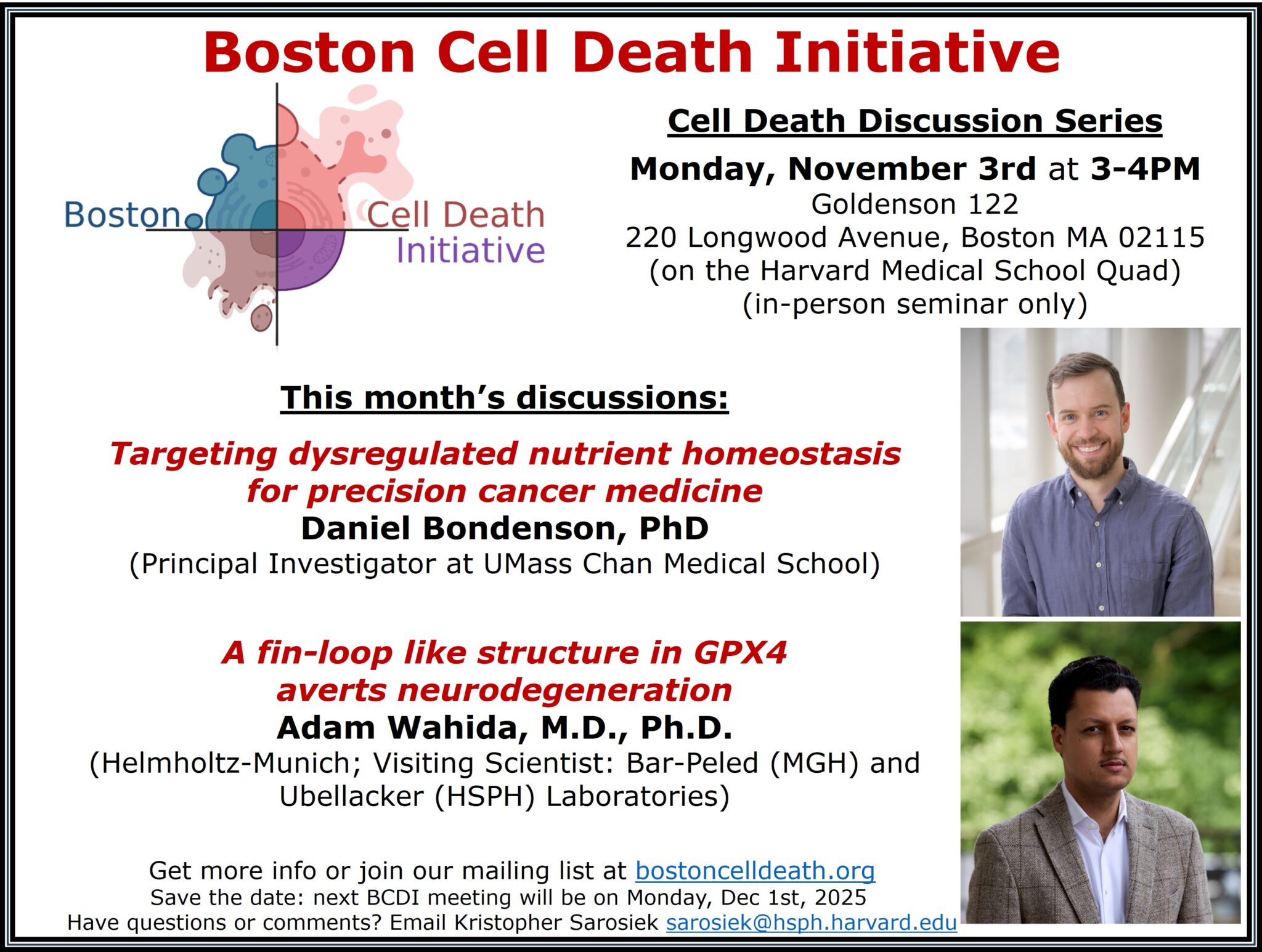 Previous Discussions | Boston Cell Death Initiative | Harvard T.H. Chan ...