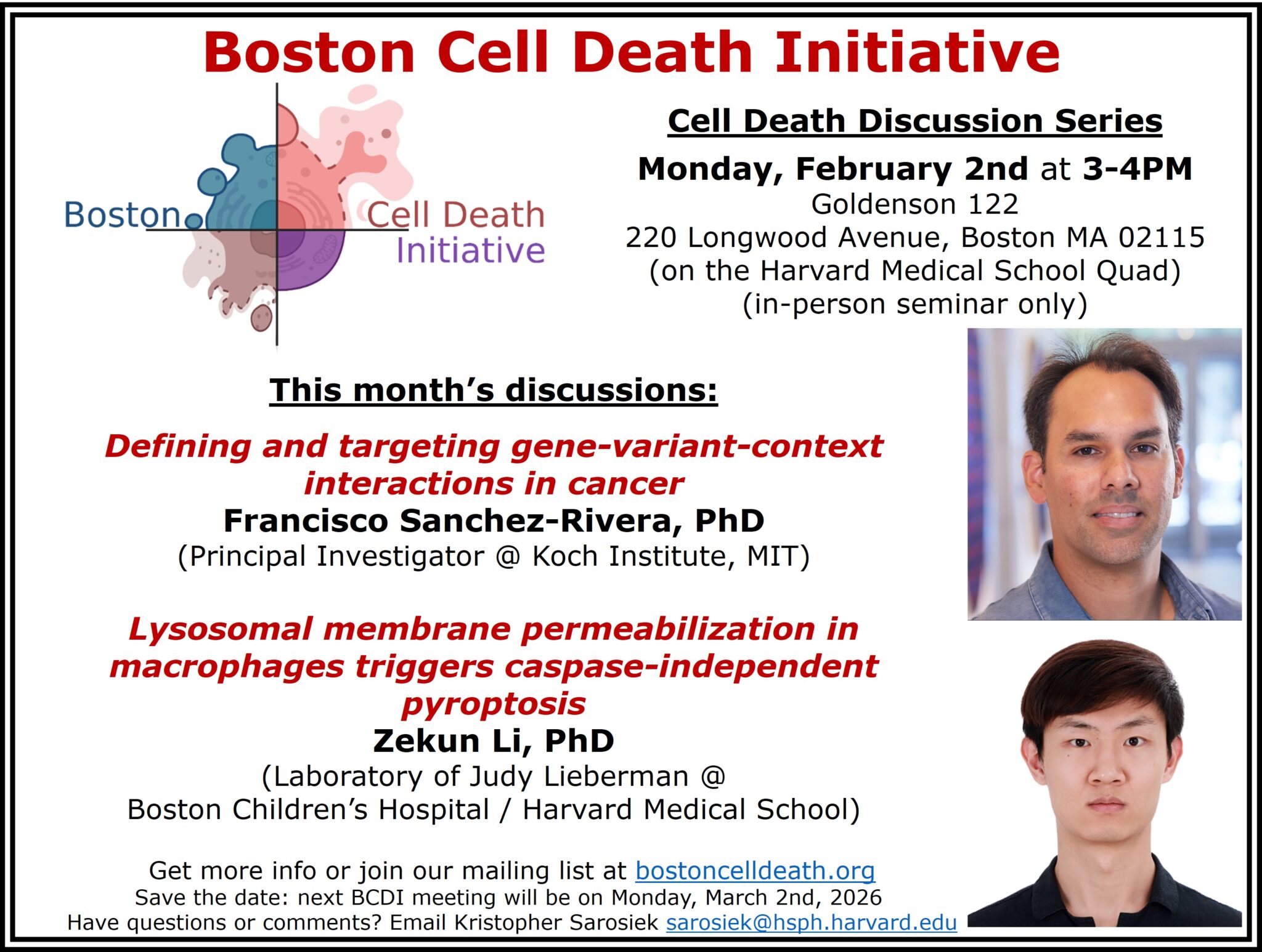 Boston Cell Death Initiative | Harvard T.H. Chan School of Public Health