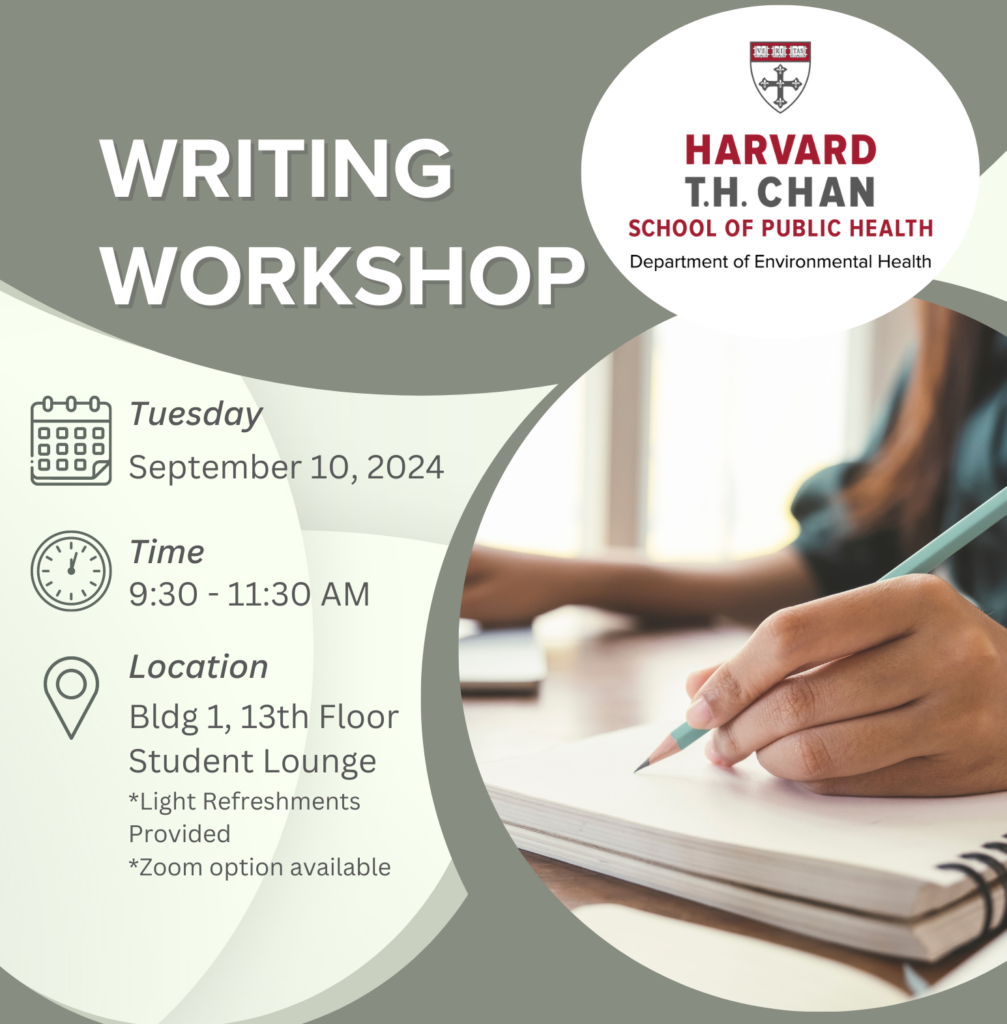 Writing Workshop Series | Harvard T.H. Chan School of Public Health