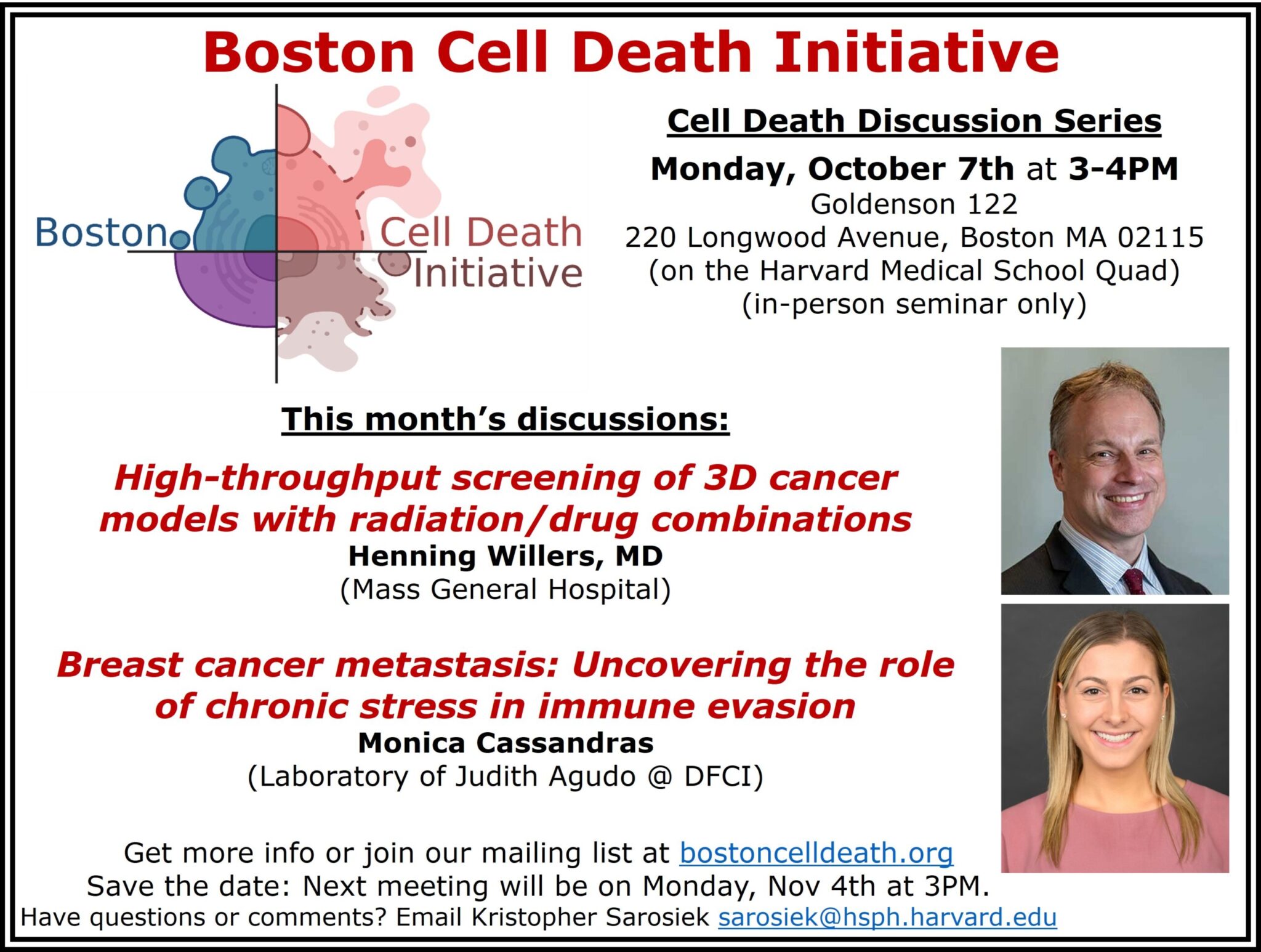 Previous Discussions | Boston Cell Death Initiative | Harvard T.H. Chan ...