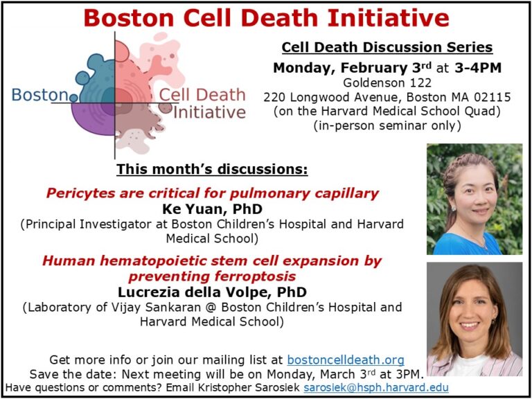 Previous Discussions | Boston Cell Death Initiative | Harvard T.H. Chan ...
