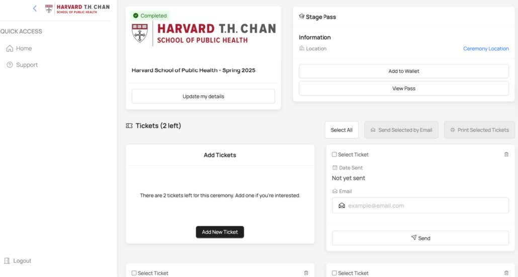 Graduate Attendee Information | Graduation | Harvard T.H. Chan School ...