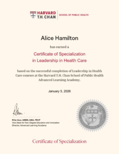 Leadership in Health Care Certificate of Specialization
